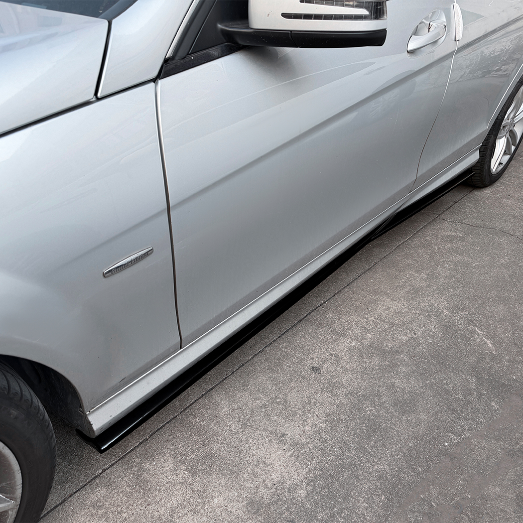 Side Skirt Rocker Panel Splitter Lip For Mercedes Benz C Class 4-Doors ...